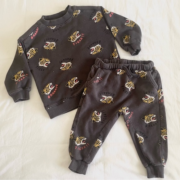 Zara | Matching Sets | Zara Tiger Sweatshirt Set 824mo | Poshmark